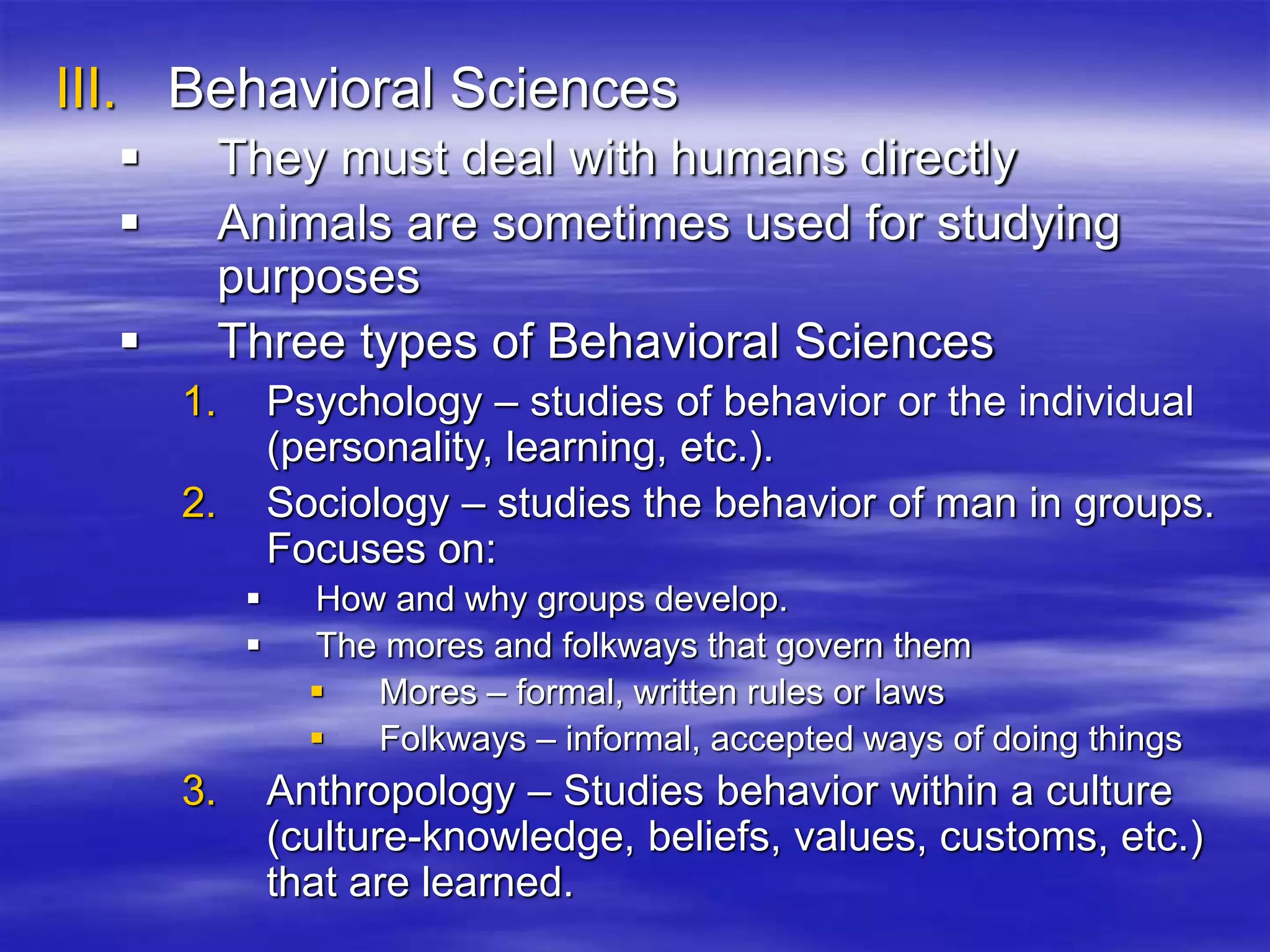 1 Introduction of behavioral science | PPTX