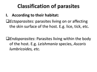 MEDICAL parasitology for BACHELOR of pharmacy student | PPTX