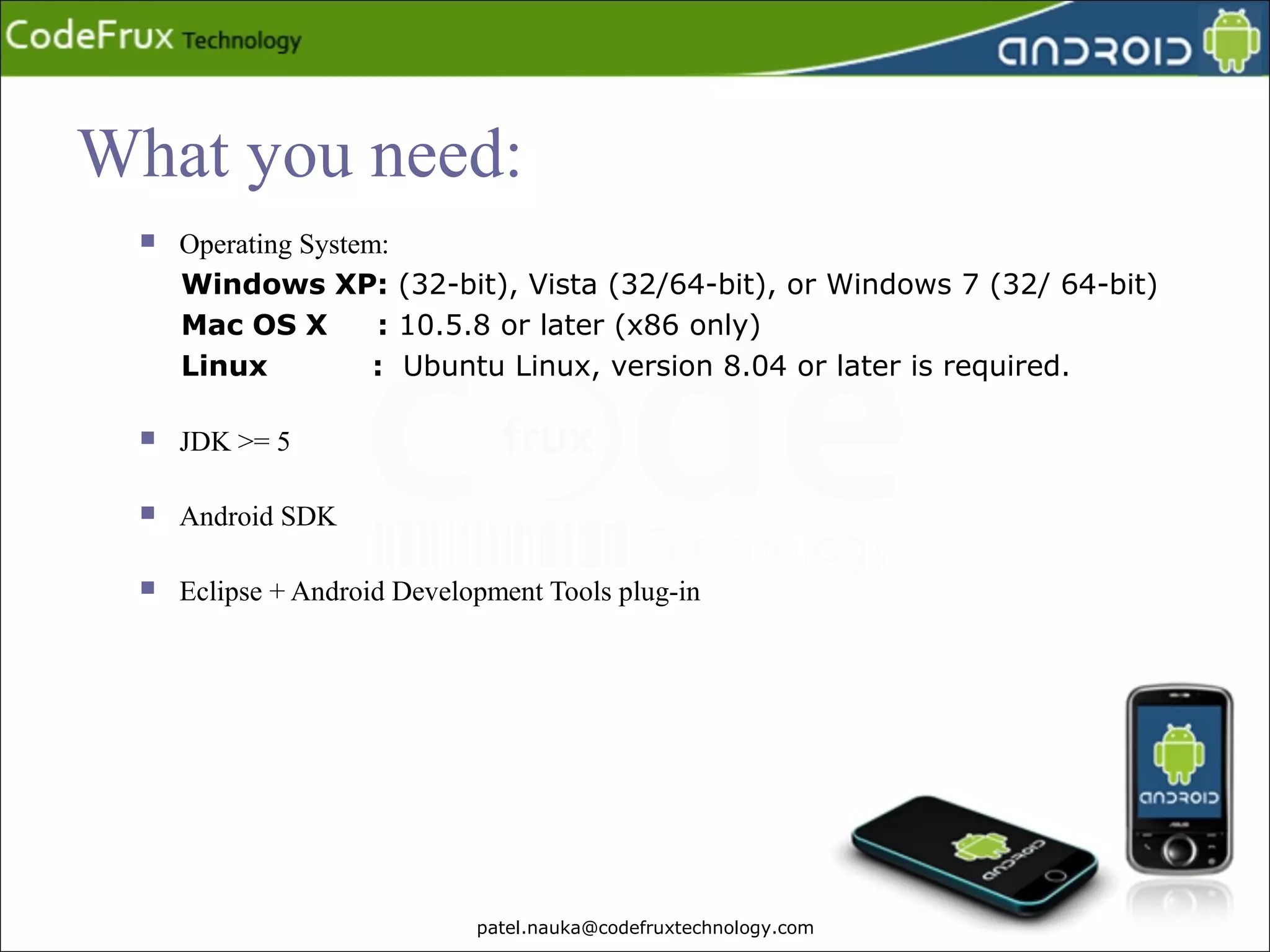 1 introduction of android | PPT | Operating Systems | Computer Software and Applications