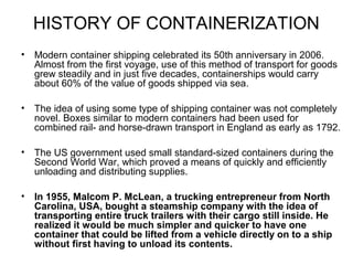 INTRODUCTION ON CONTAINER SHIPPING AND LINER INDUSTRY | PPT
