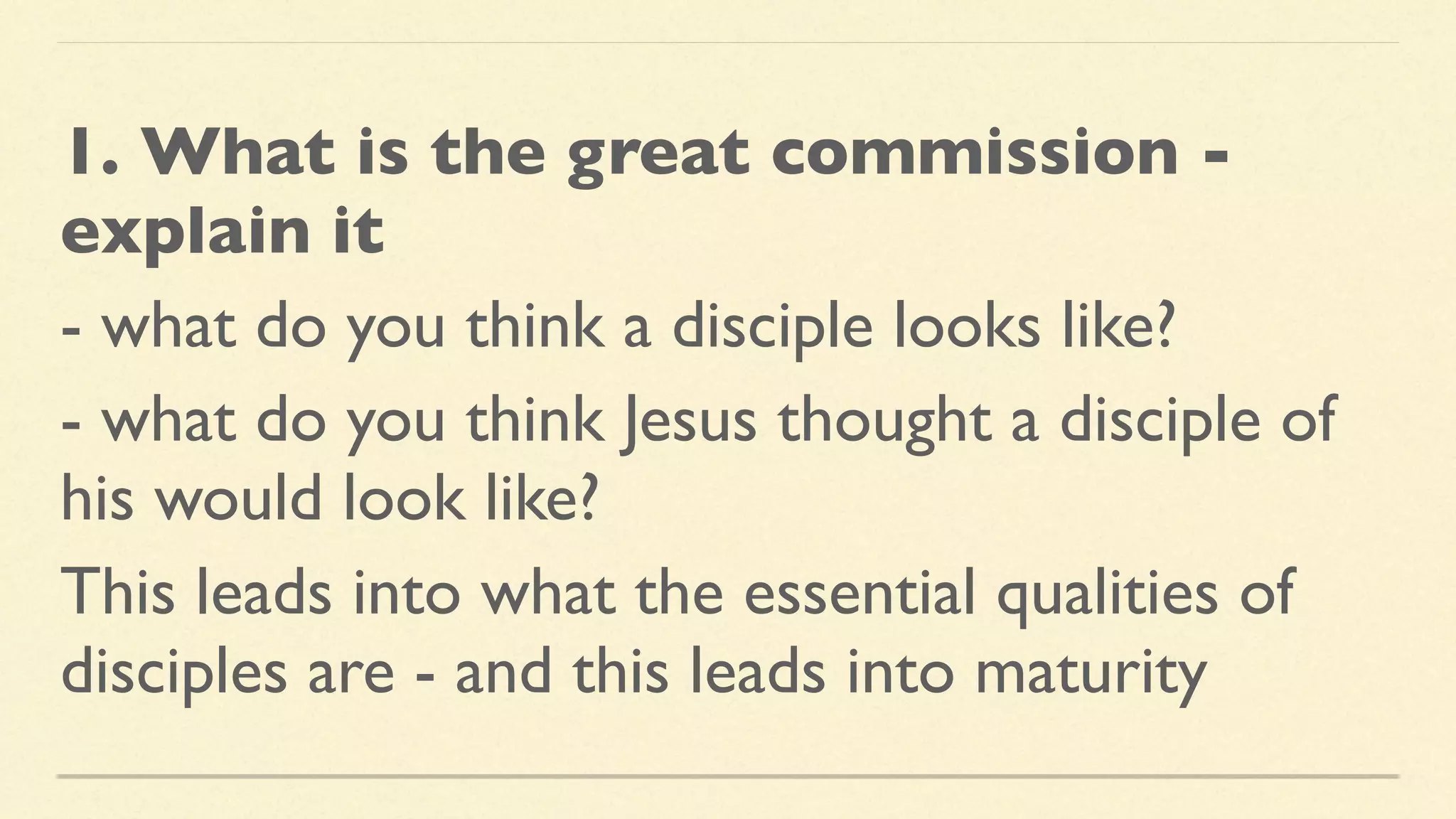 Making Disciples: introduction Part 1/2 | PDF