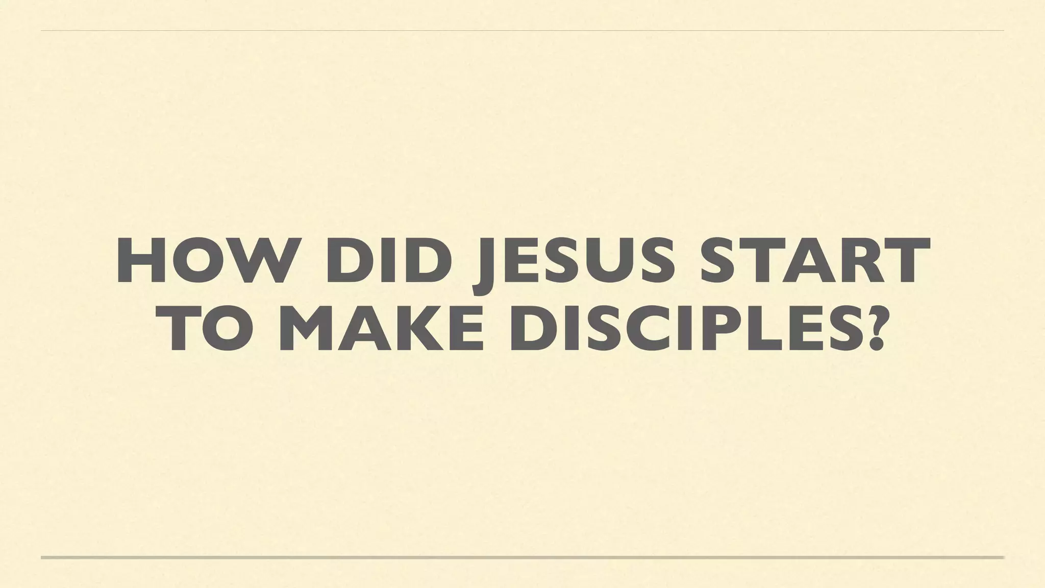 Making Disciples: introduction Part 1/2 | PDF