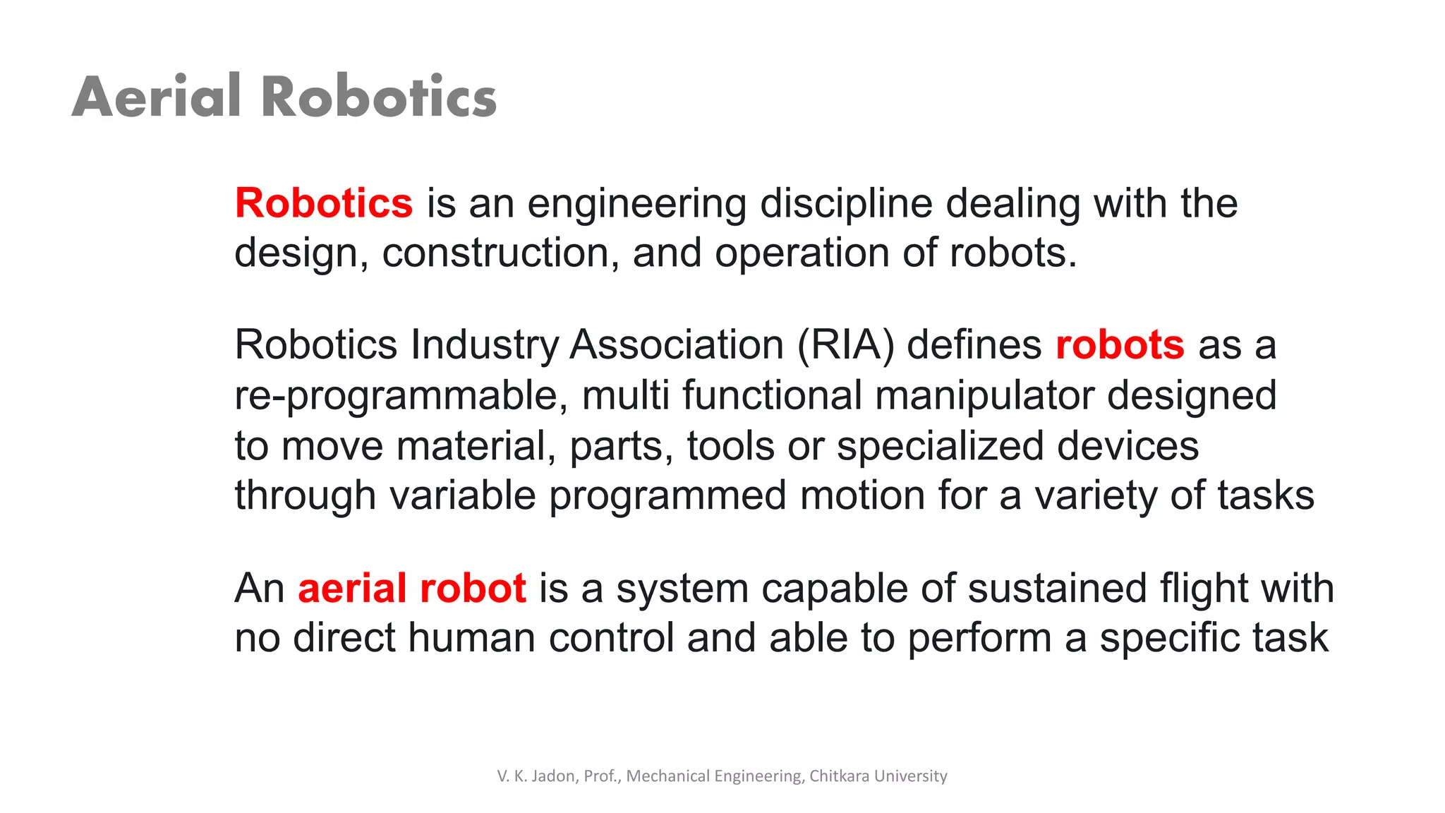 Aerial Robotics | PPTX