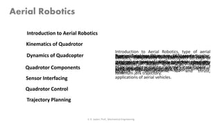 Introduction to Aerial Robotics | PPTX