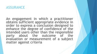 Introduction to Audit & Assurance - Chapter 1 ACCA F8 (AA) | PPTX