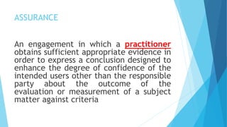 Introduction to Audit & Assurance - Chapter 1 ACCA F8 (AA) | PPTX