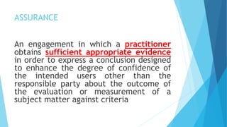 Introduction to Audit & Assurance - Chapter 1 ACCA F8 (AA) | PPTX