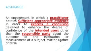 Introduction to Audit & Assurance - Chapter 1 ACCA F8 (AA) | PPTX