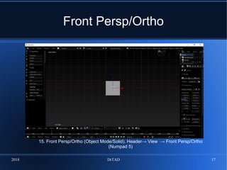 DrTAD 1 Introduction to Blender software. Interface | PDF