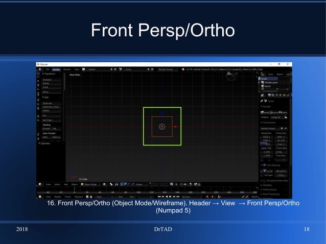 Drtad 1 Introduction To Blender Software Interface Ppt