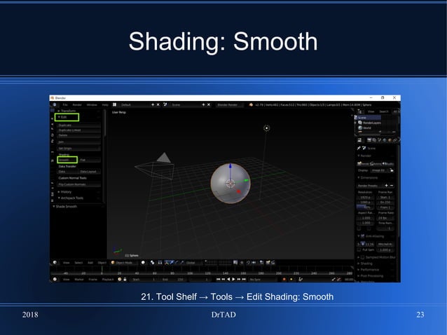 DrTAD 1 Introduction to Blender software. Interface | PPT