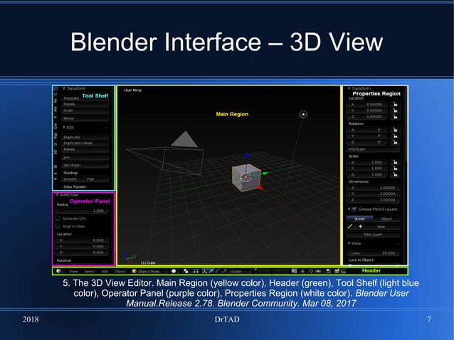 DrTAD 1 Introduction to Blender software. Interface | PPT