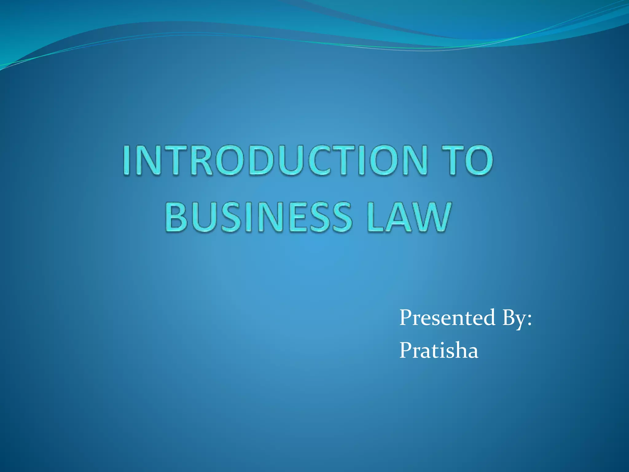 Introduction to business law | PPTX