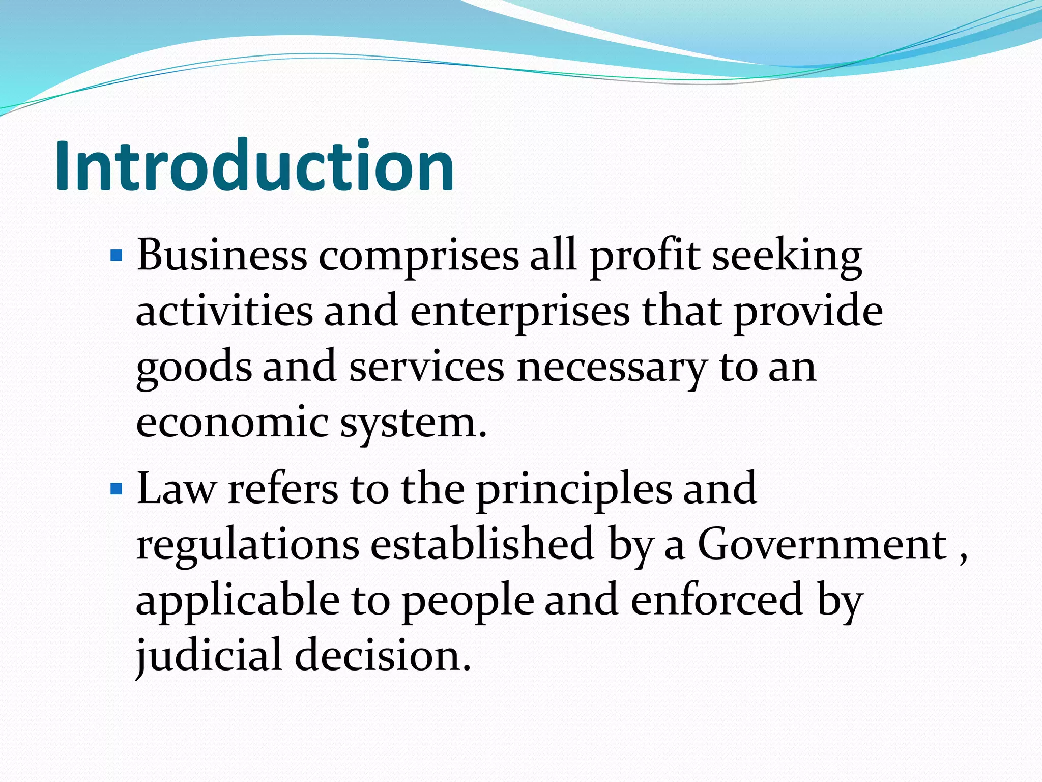Introduction to business law | PPTX