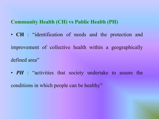 (1) introduction to community health nursing | PPTX