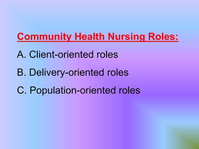 (1) introduction to community health nursing | PPTX