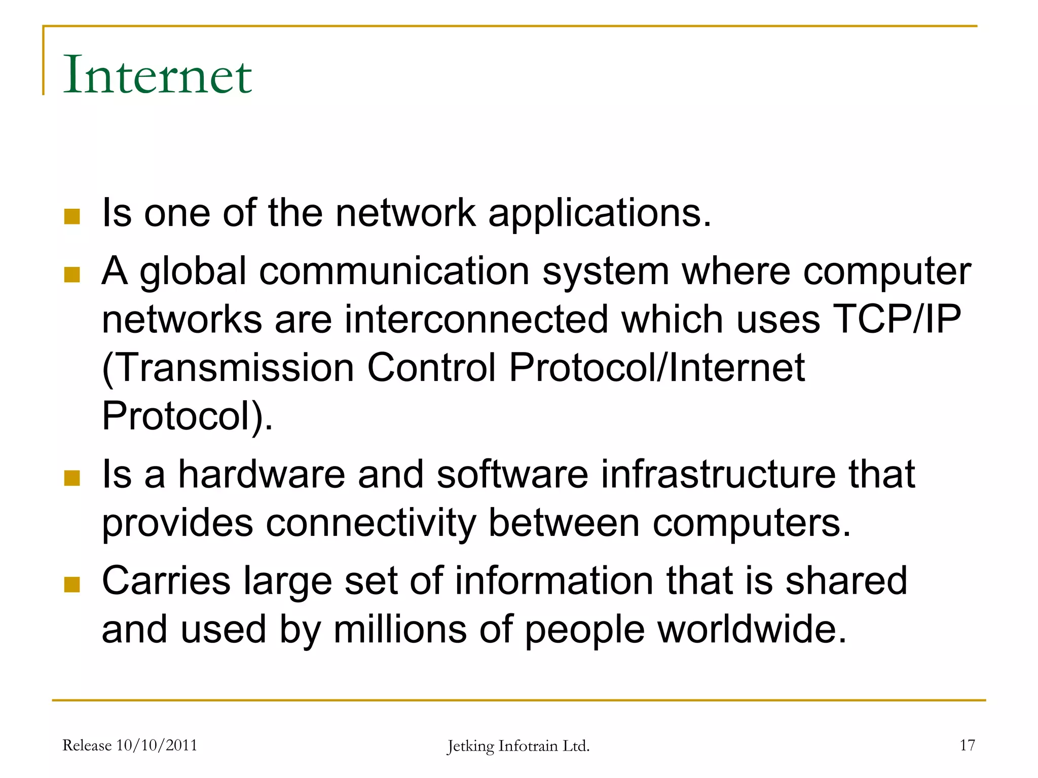 Introduction To Computer Networkppt