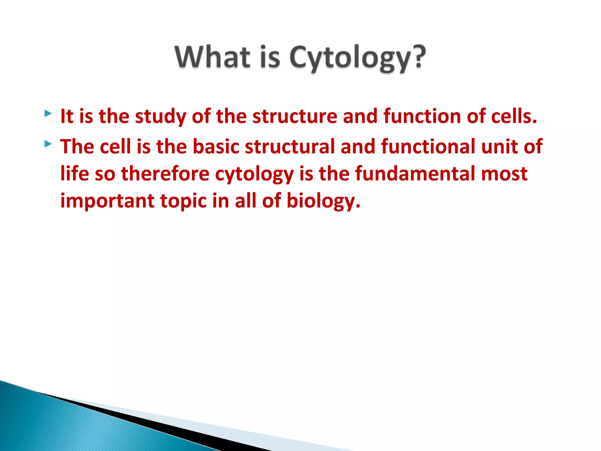 Introduction to cytology | PPT