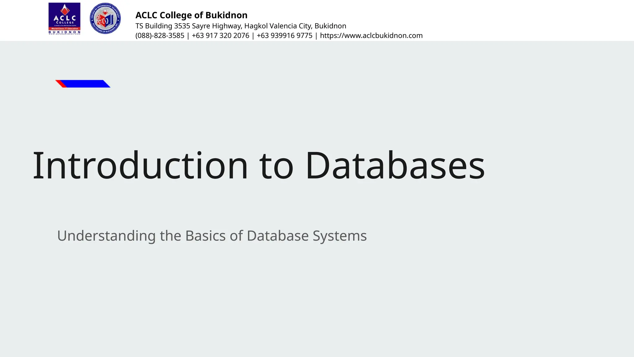 Introduction_to_Databases.pptx managemnt | PPTX | Databases | Computer Software and Applications