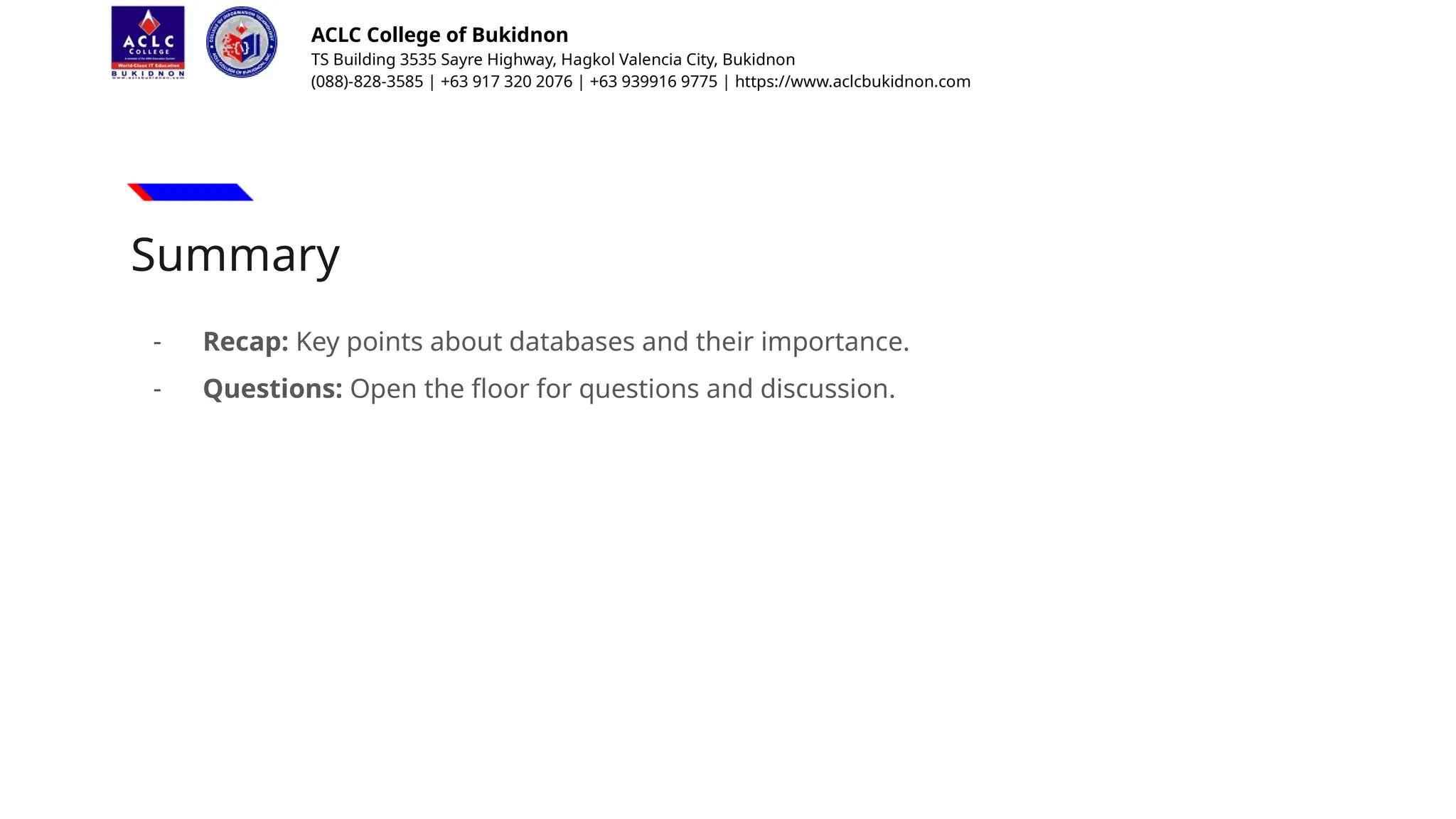 Introduction To Databases Pptx Managemnt Ppt