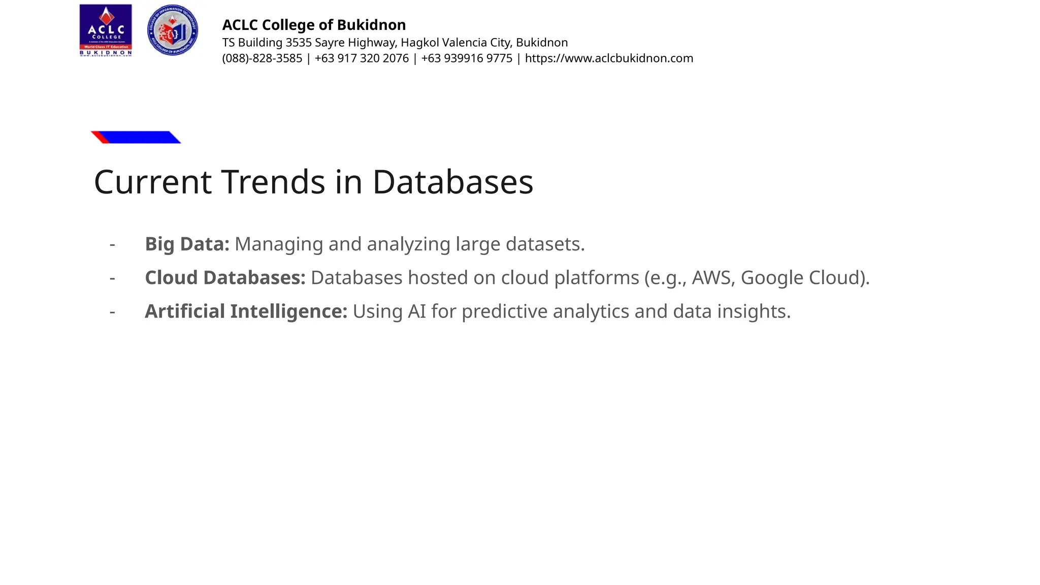 Introduction_to_Databases.pptx managemnt | PPTX | Databases | Computer Software and Applications