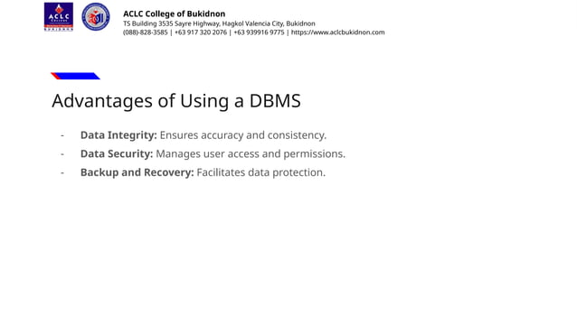 Introduction To Databases Pptx Managemnt Pptx Databases Computer