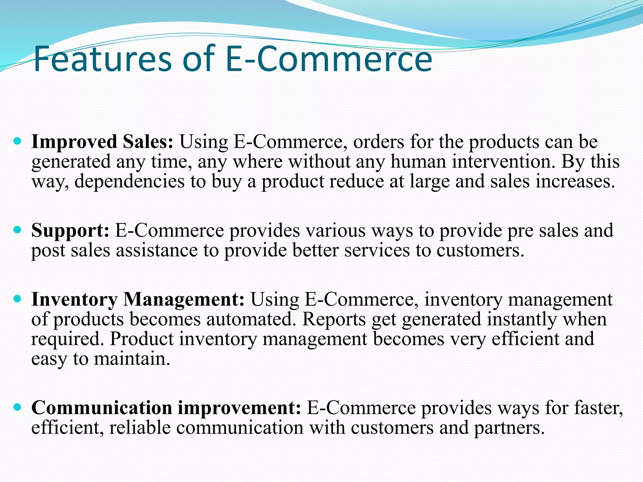 1 introduction to e commerce | PPTX