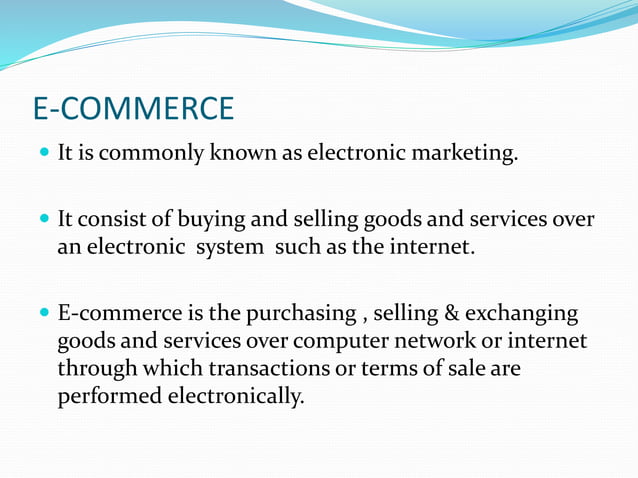 1 introduction to e commerce | PPTX | Internet | Computing