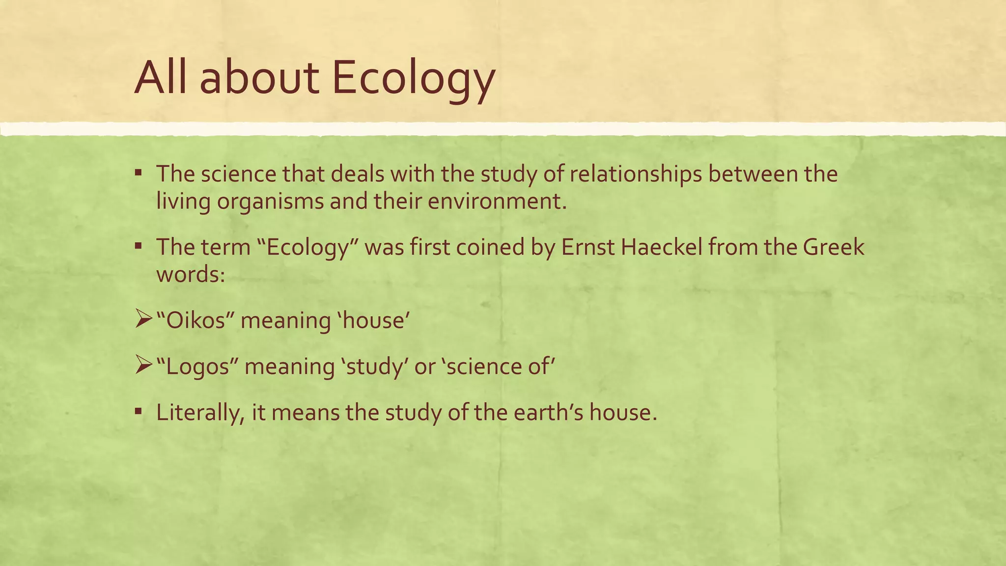 Introduction to Ecology | PPTX