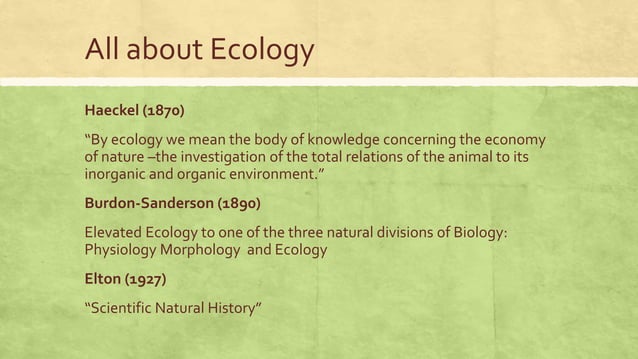 Introduction to Ecology | PPTX
