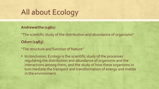 Introduction to Ecology | PPTX