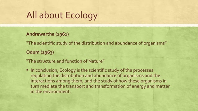 Introduction to Ecology | PPTX
