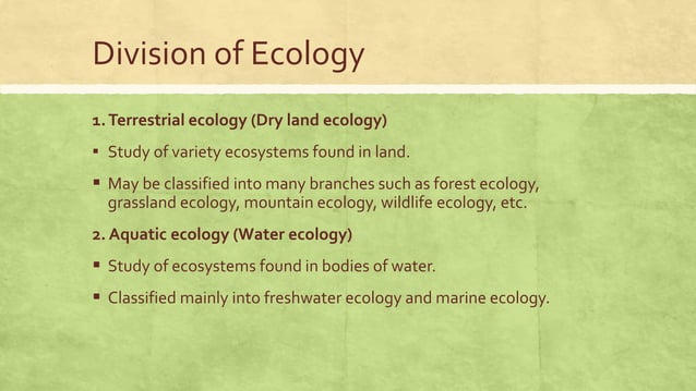 Introduction to Ecology | PPTX