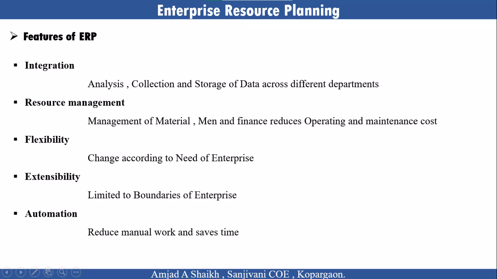 Introduction to Enterprise Resource Planning (ERP) | PPT