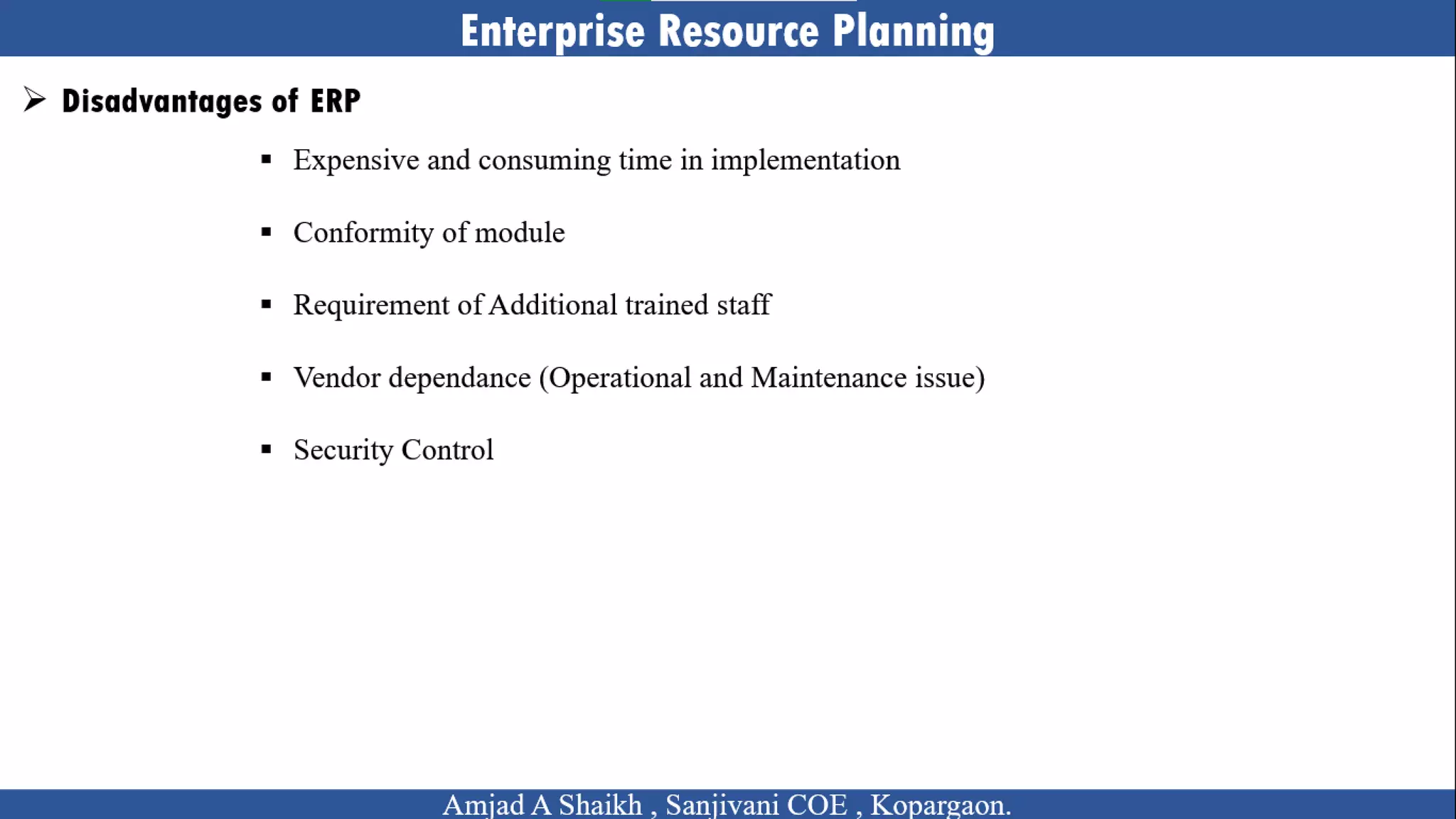 Introduction to Enterprise Resource Planning (ERP) | PPT