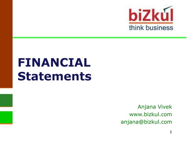 1 Introduction To Financial Statements | PPTX | Business Accounting ...