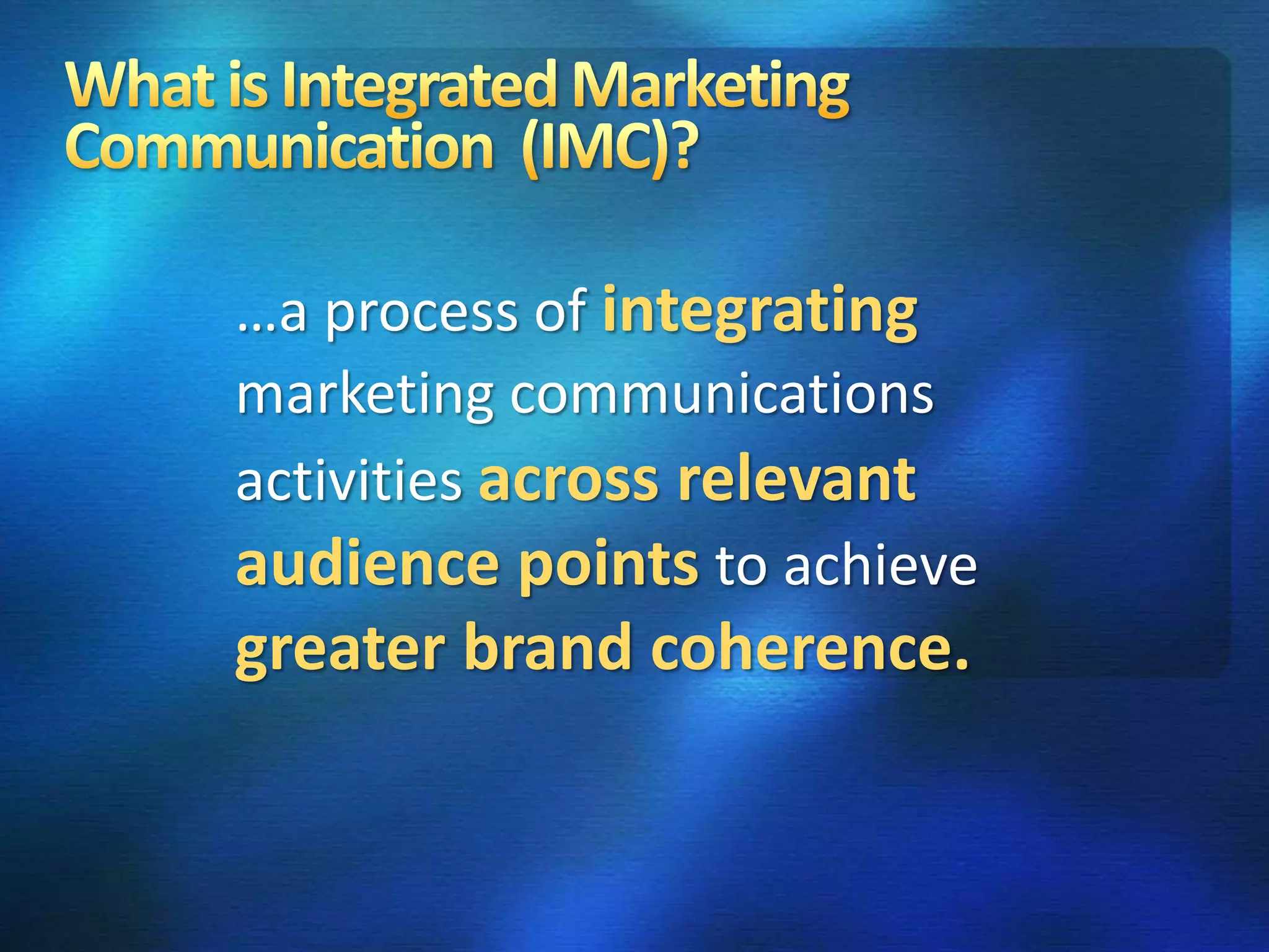 Introduction to imc | PPTX