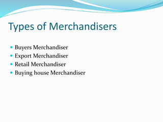 Introduction to Merchandising | PPTX