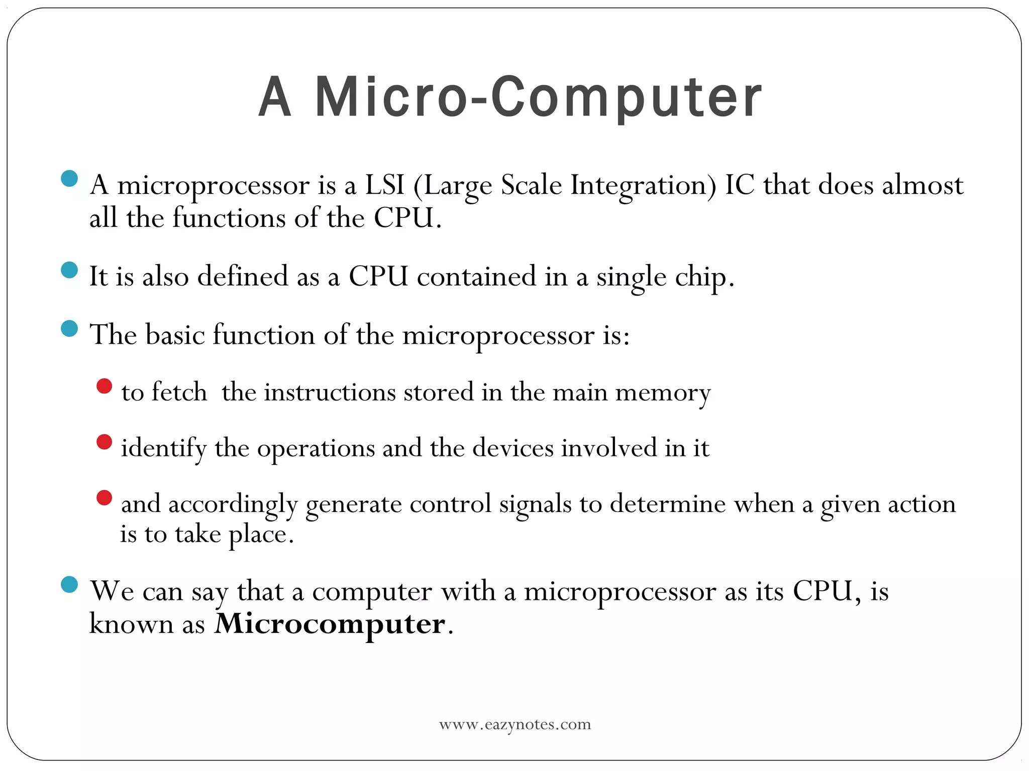 introduction to microprocessors | PPT
