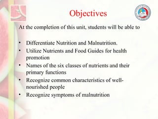 Introduction to Nutrition to know the fundamentals of nutrition.pptx