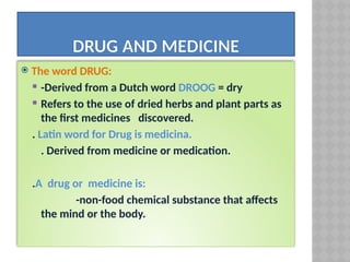 1 introduction to pharmacology.pptx for campus students | PPTX