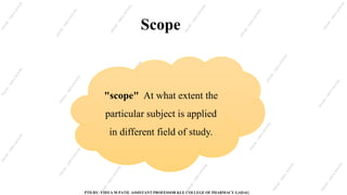 Introduction to Pharmacology-Definition, scope, Historical landmark ...