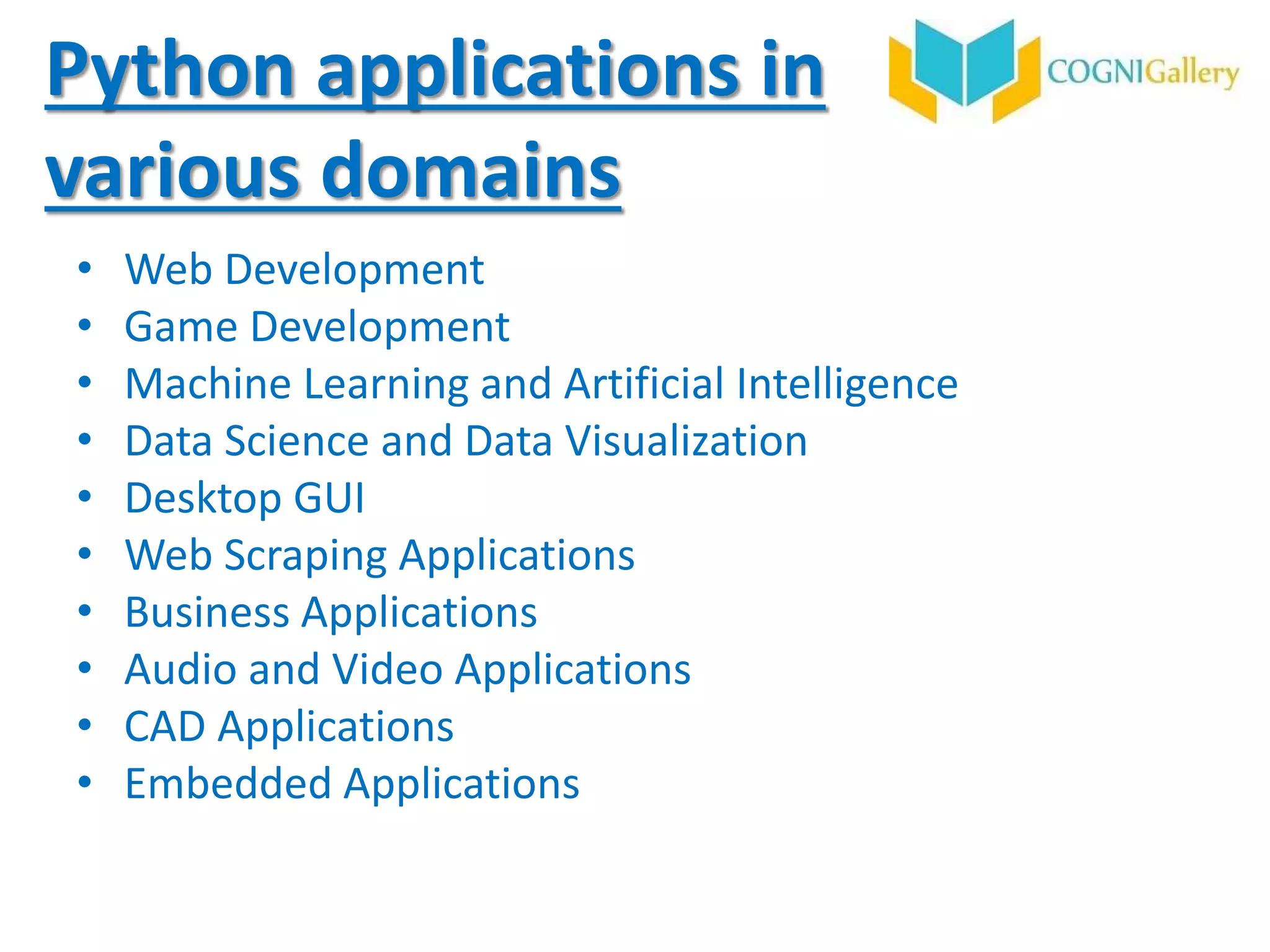 Introduction to python | PPTX
