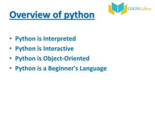 Introduction to python | PPTX