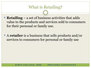 Introduction to retail Management (TYBMS) | PPTX