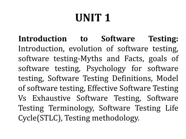 1introduction To Software Testing Part 1pptx