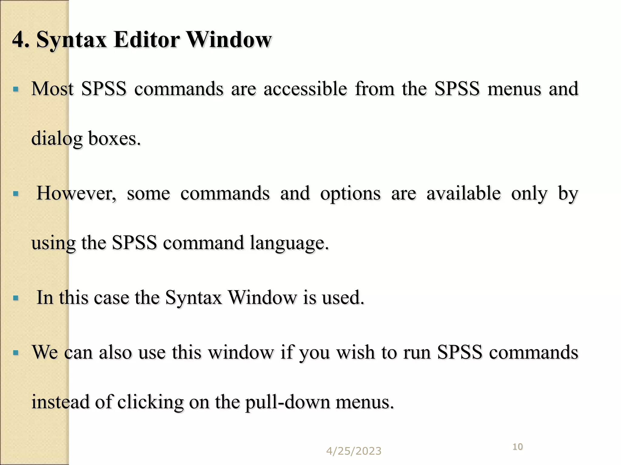 1 Introduction To Spssppt Operating Systems Computer Software And Applications