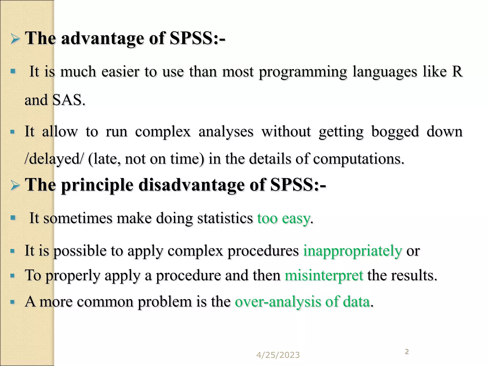 1 Introduction To Spssppt Operating Systems Computer Software And Applications