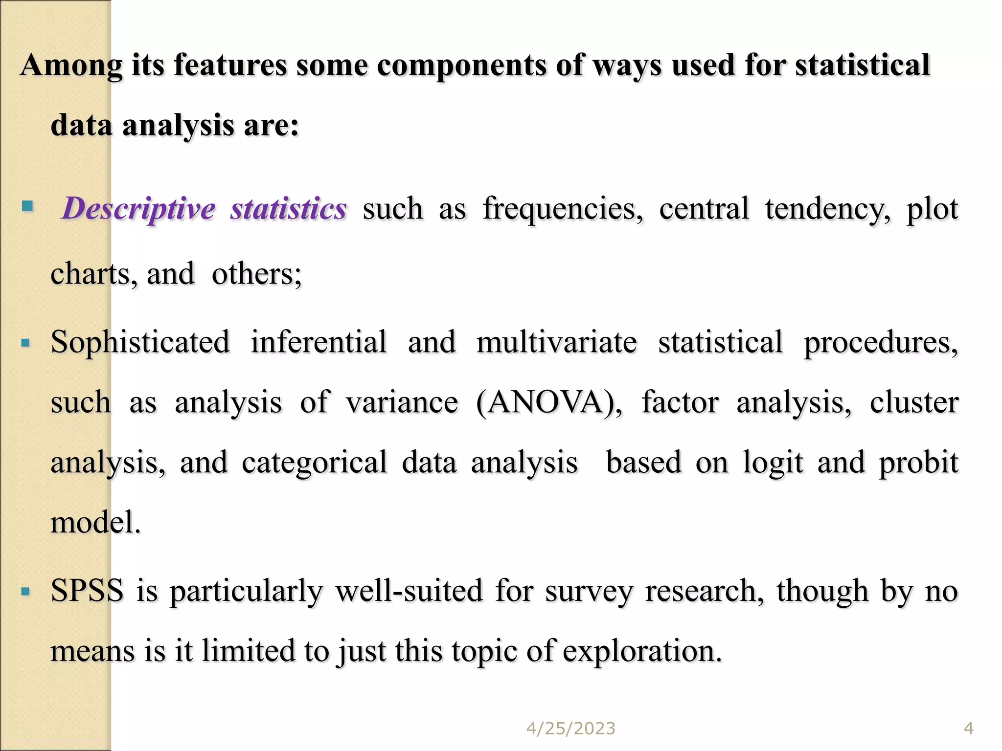 1 Introduction To Spssppt Operating Systems Computer Software And Applications