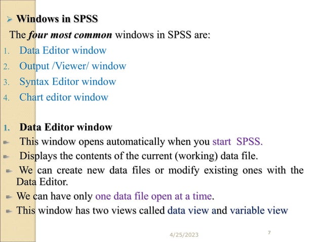 1 Introduction to SPSS.ppt | Operating Systems | Computer Software and Applications